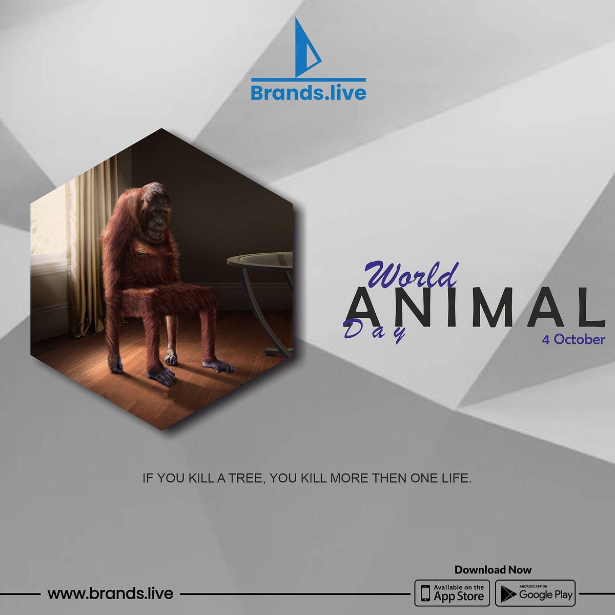World Animal Day poster — Free Download on brands.live - Brands.live ...