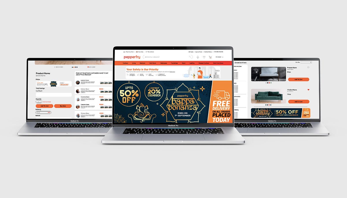 UI/UX Case Study: Pepperfry. A redesign of the user experience and… | by Deepshika Kale | UX ...
