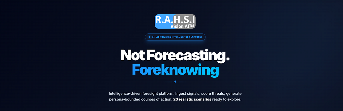 R.A.H.S.I Vision AI™ | Deterministic Intelligence for Defensible ...