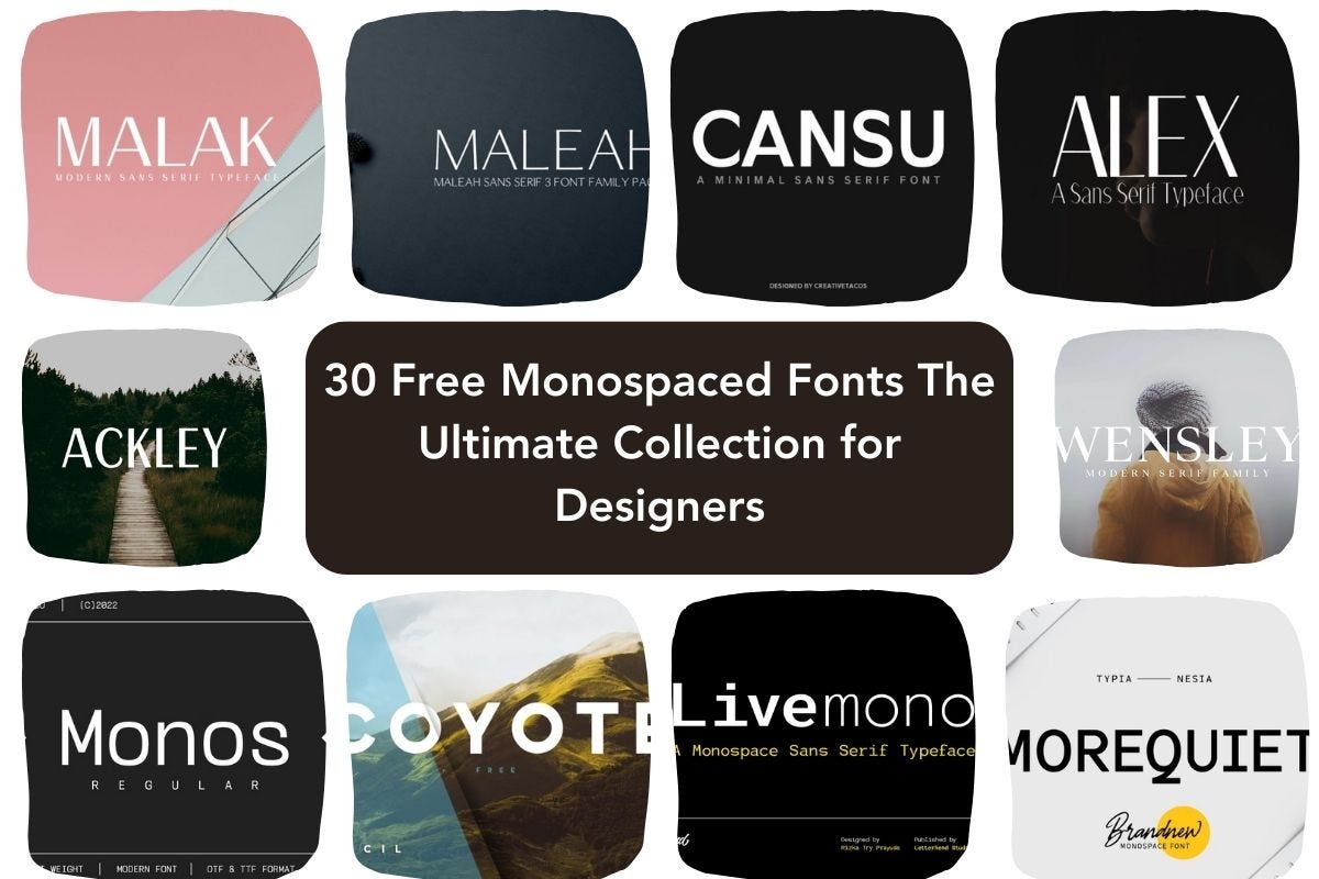 30 Free Monospaced Fonts The Ultimate Collection | TheDesignFlair