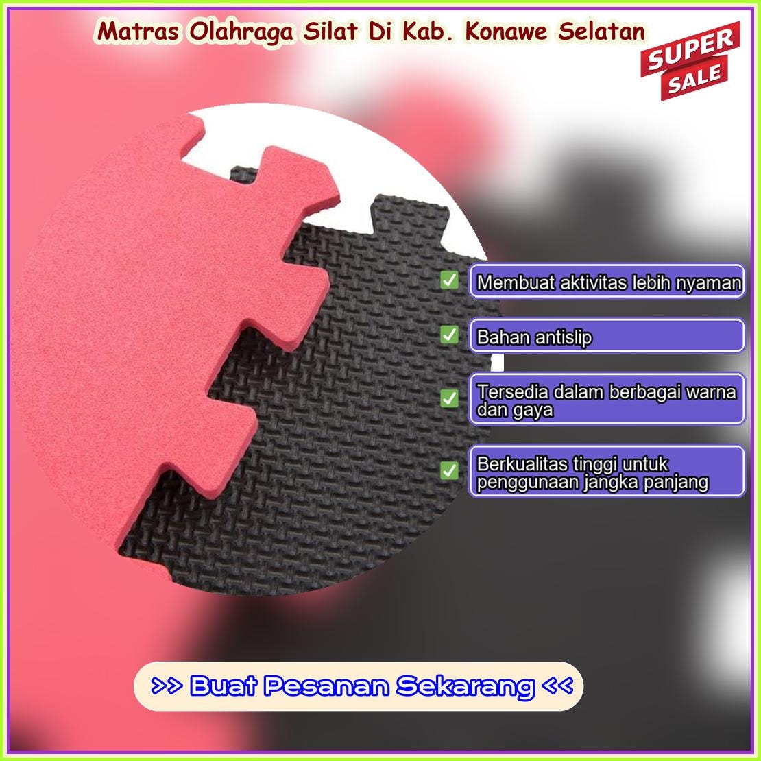 Matras Olahraga Silat Di Kab Konawe Selatan - Matras Puzzle Tebal - Medium