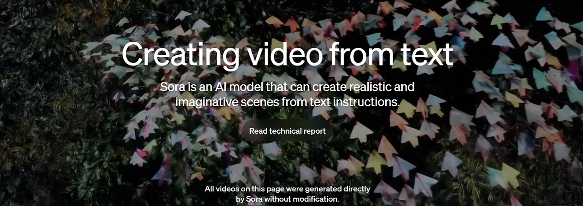 Unleashing Creativity with Sora: Exploring OpenAI’s Revolutionary Text-to-Video Generation API ...