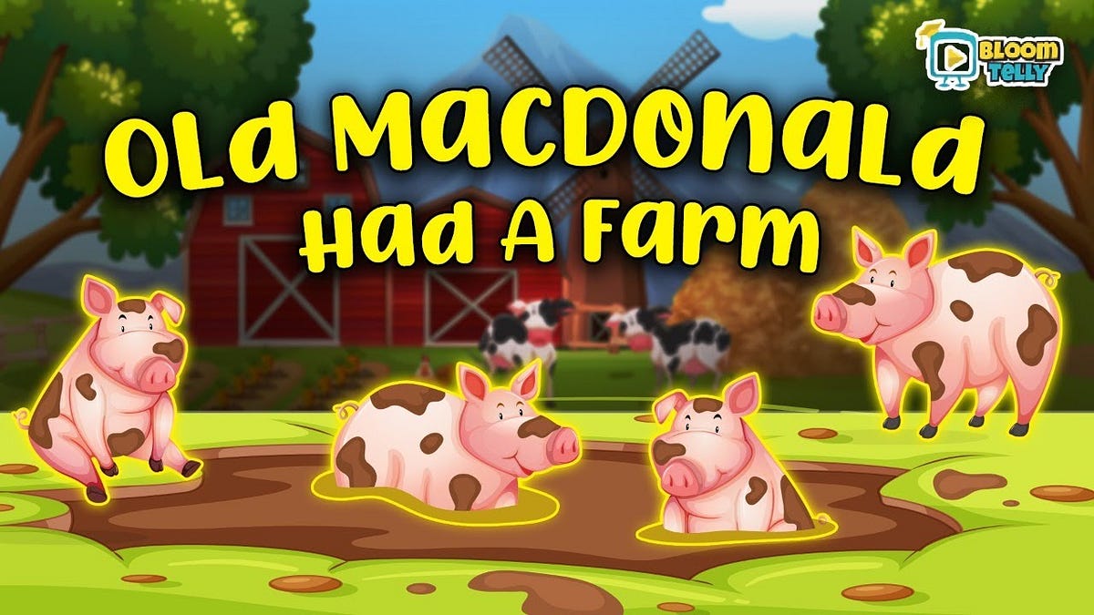 Old Macdonald Had A Farm Nursery Rhyme with Lyrics | by Bloom Telly ...