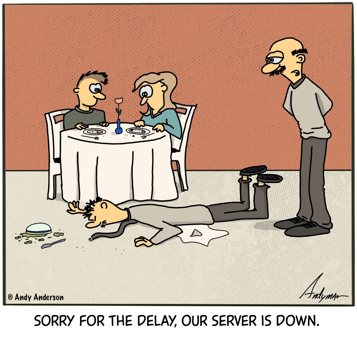 Network server cartoon by Andy Anderson | Andy Anderson Cartoons