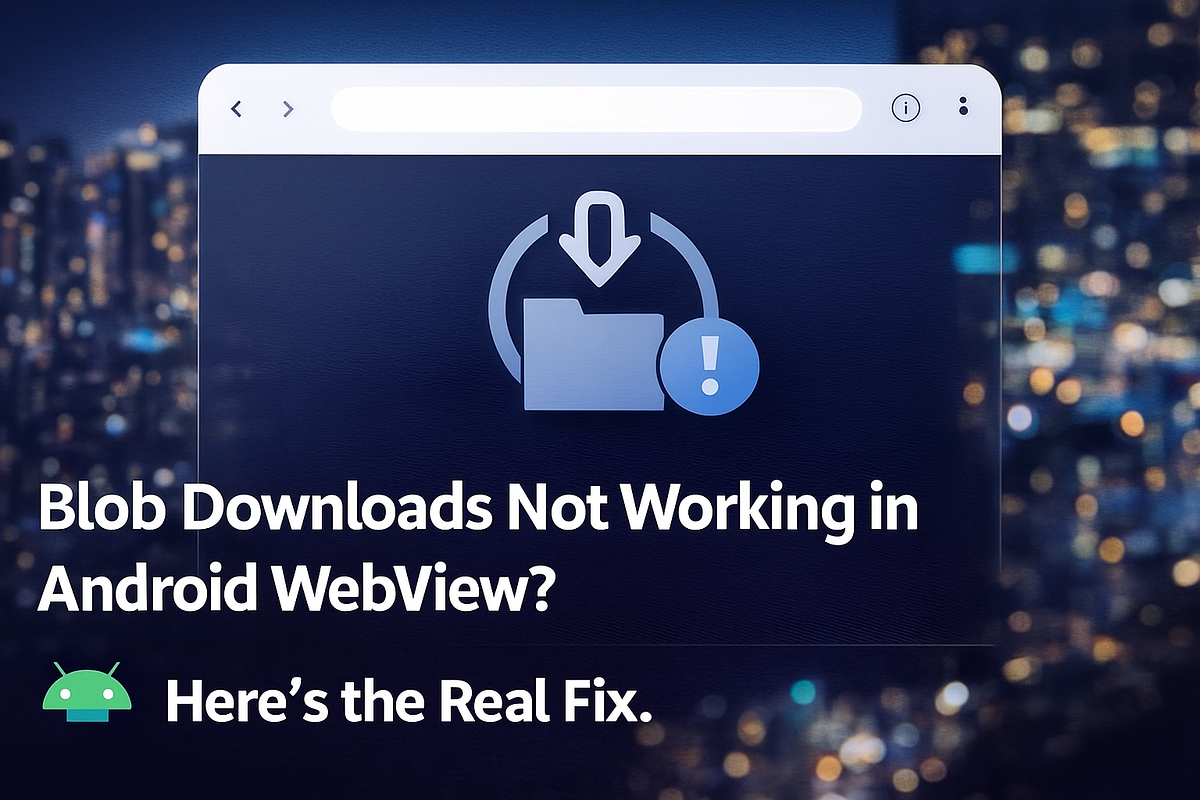 Blob Downloads Not Working in Android Web View? Here’s the Real Fix. | by Deepak jangra | Nov ...