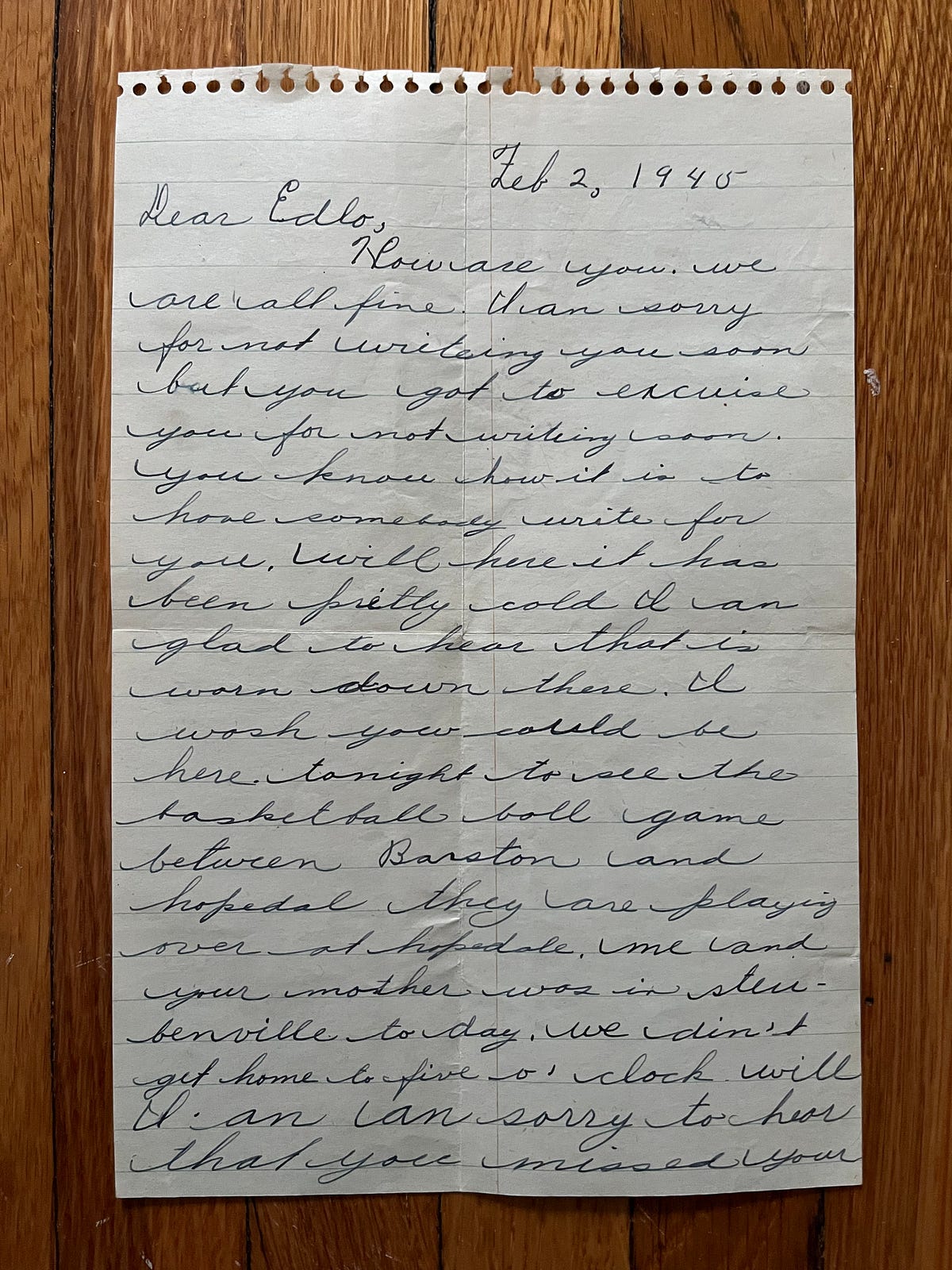 Letter 86/111 (This letter was originally tucked in the envelope for ...
