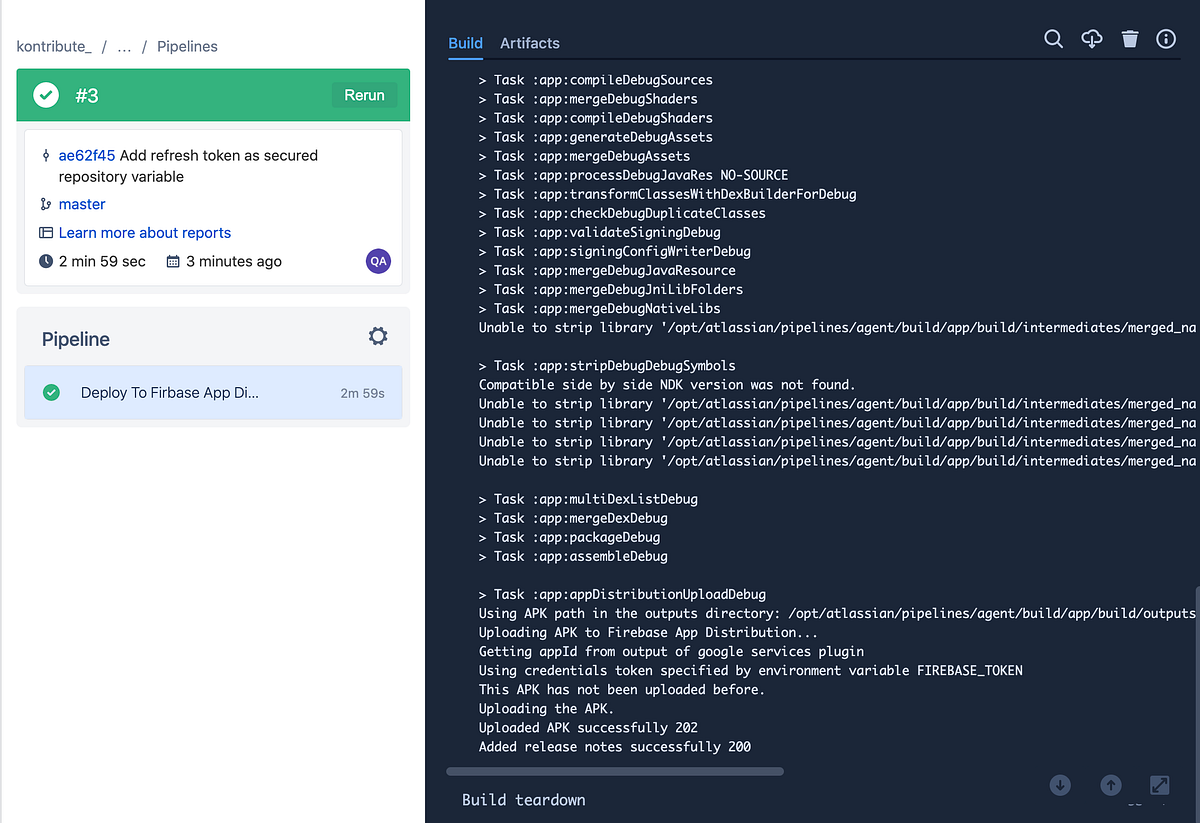 Distribute your android apps with Firebase App Distribution Gradle plugin (Bitbucket Pipelines ...