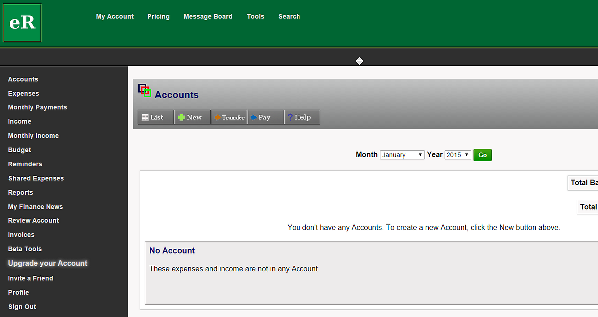 expenseRegister — Setting Up Bank and Credit Card Accounts | by ...
