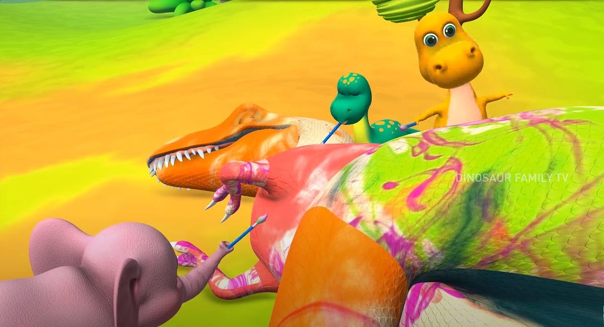 Giant T Rex Transformation with Funny Dinosaurs | Paint Dinosaurs ...