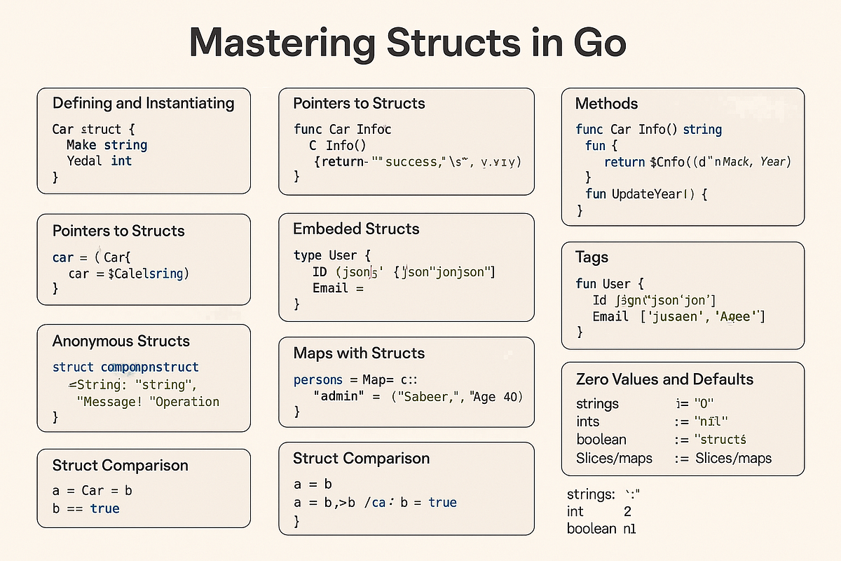 Master structs and related data types in Go (Golang) | by Md Mazaharul Huq | Medium