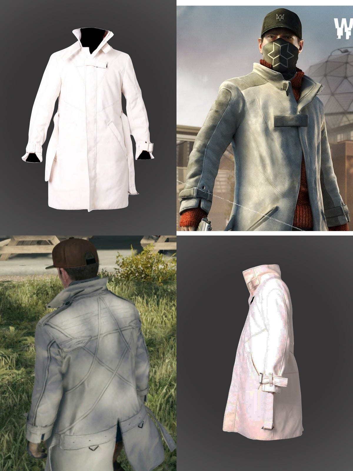 White Aiden Pearce Watch Dogs Coat Jacket | by caitlynmitchell | Medium