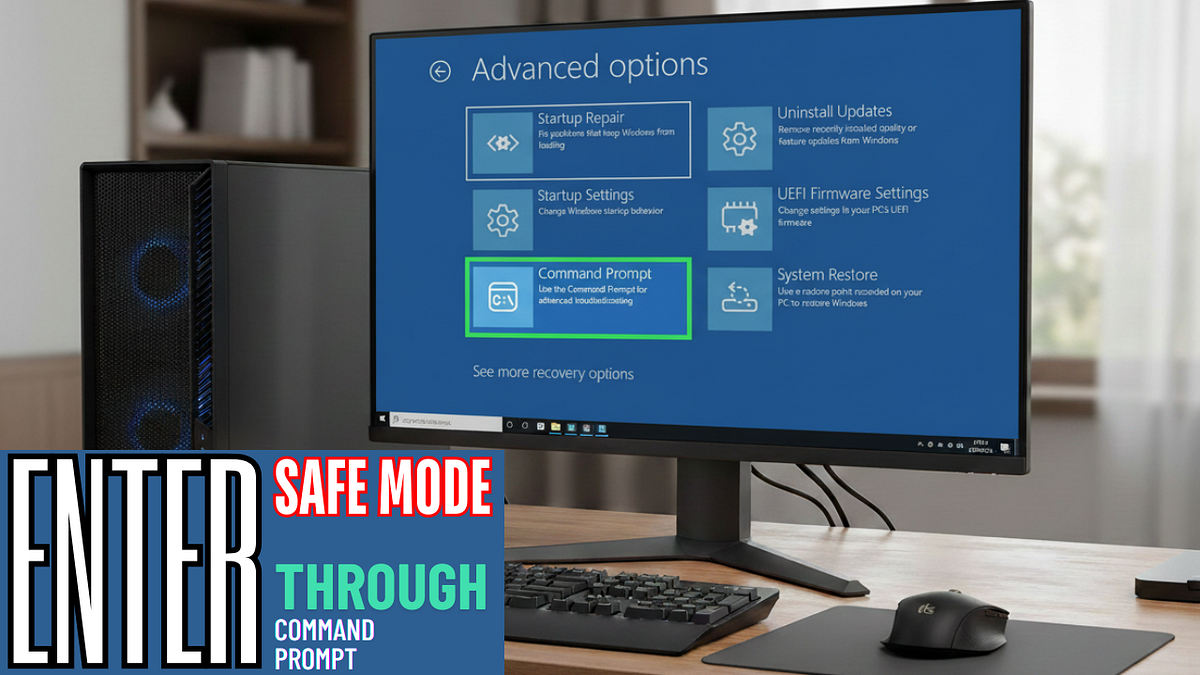How to enter safe mode through command prompt - Inam Ali - Medium