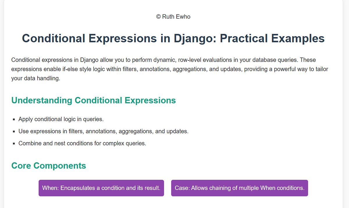 Conditional Expressions in Django | Medium