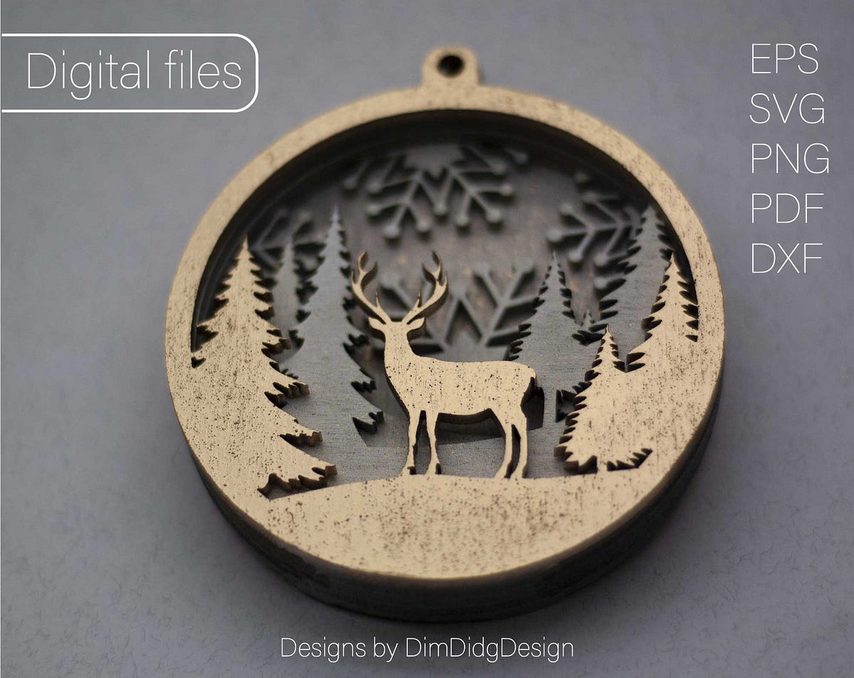 Laser cut ornaments 3D Christmas ornaments SVG Christmas decor Layered ...