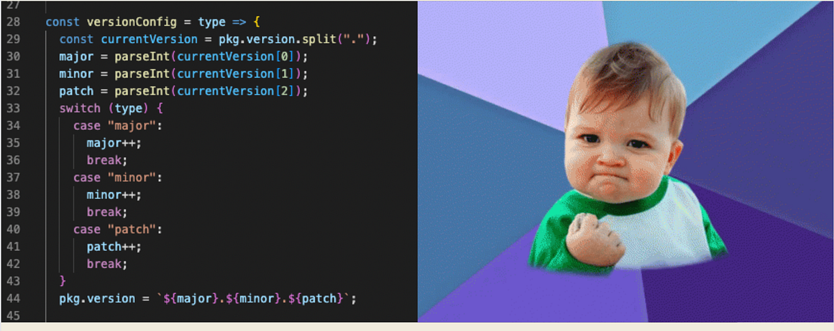 Frontend versioning with Node.js. Semantic versioning comprises three ...