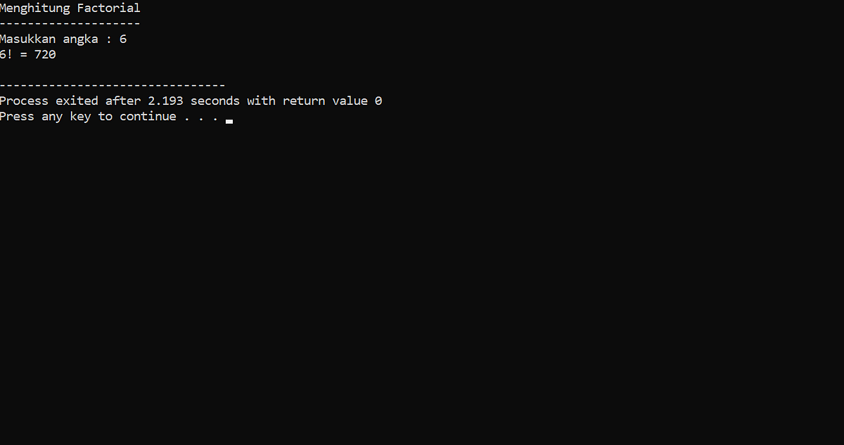 Program C++ Mencari Nilai Faktorial | by Balqissalsabillah | Medium