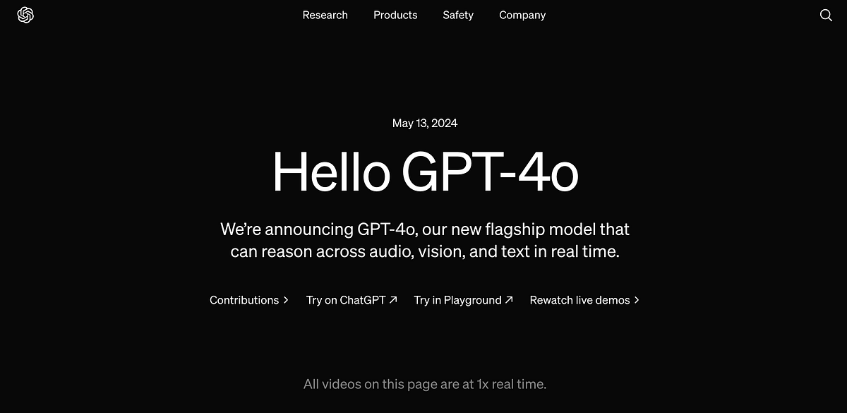 GPT-4o: Real-Time AI with Multi-Modal Support | Medium