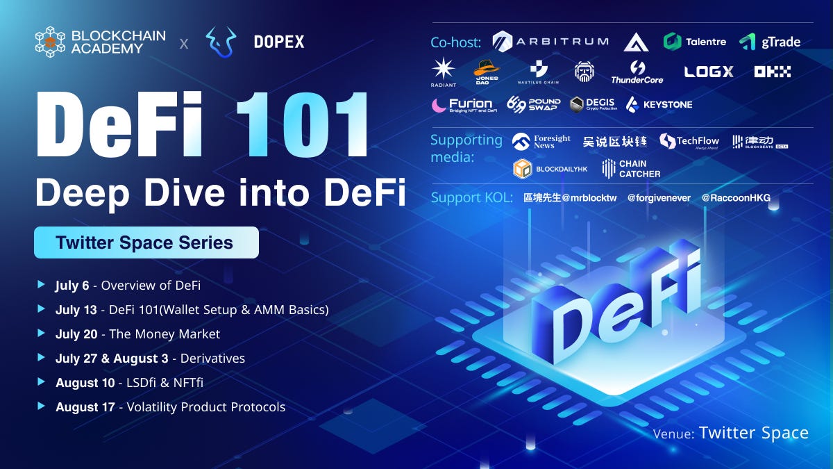 Blockchain Academy x Dopex Launches DeFi 101 Course: A Deep Dive into Decentralized Finance | by ...