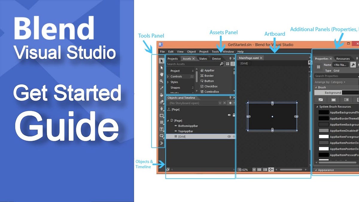 Blend for Visual Studio overview. In this article | by VectoArt | Medium