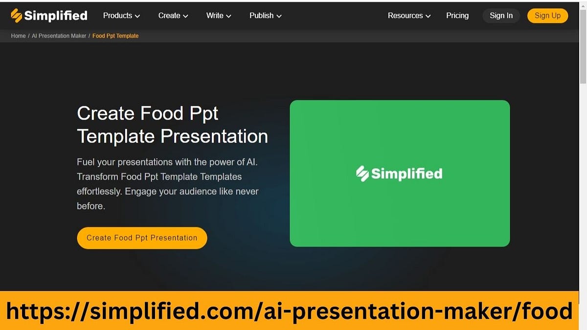 Simplified Presents Food Ppt Template: Free Online Templates for ...