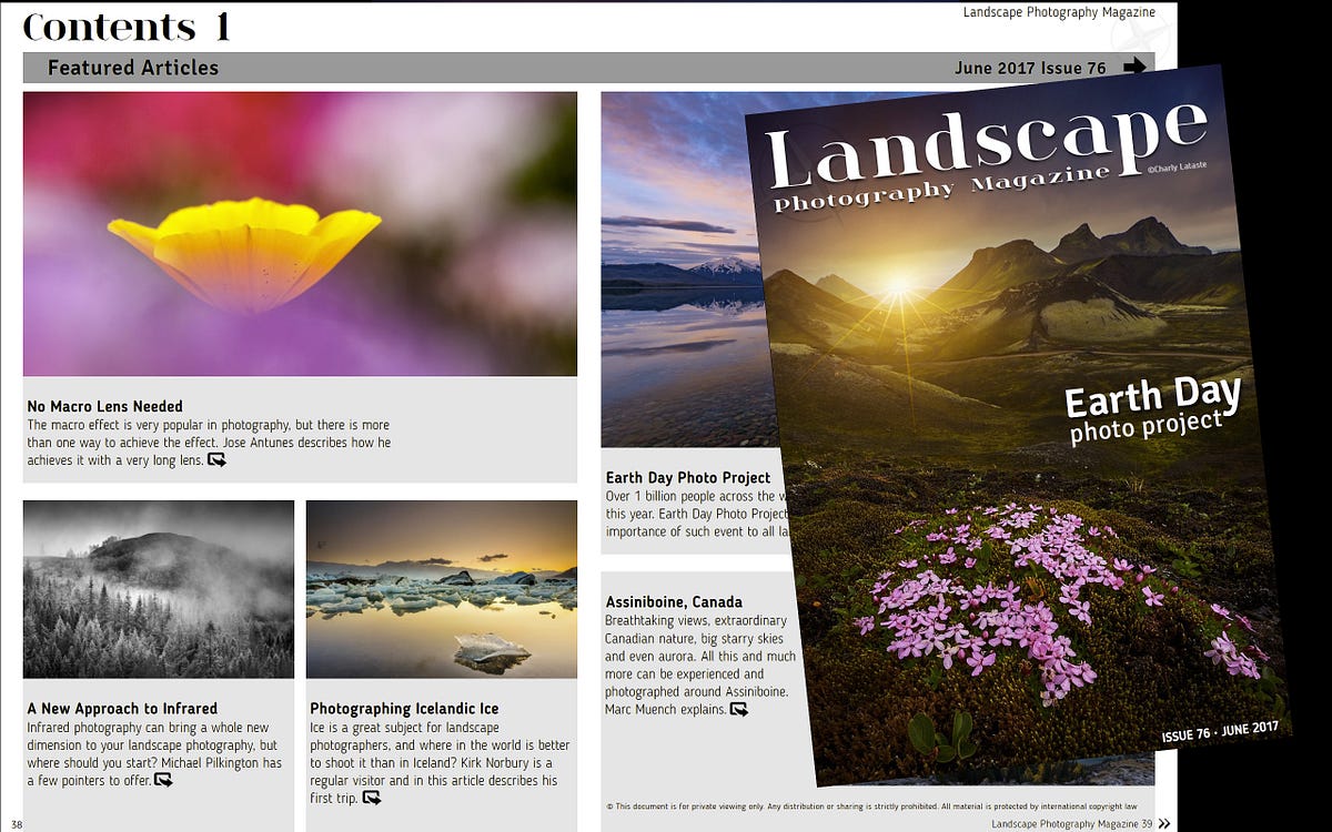 Landscape Magazine Covers
