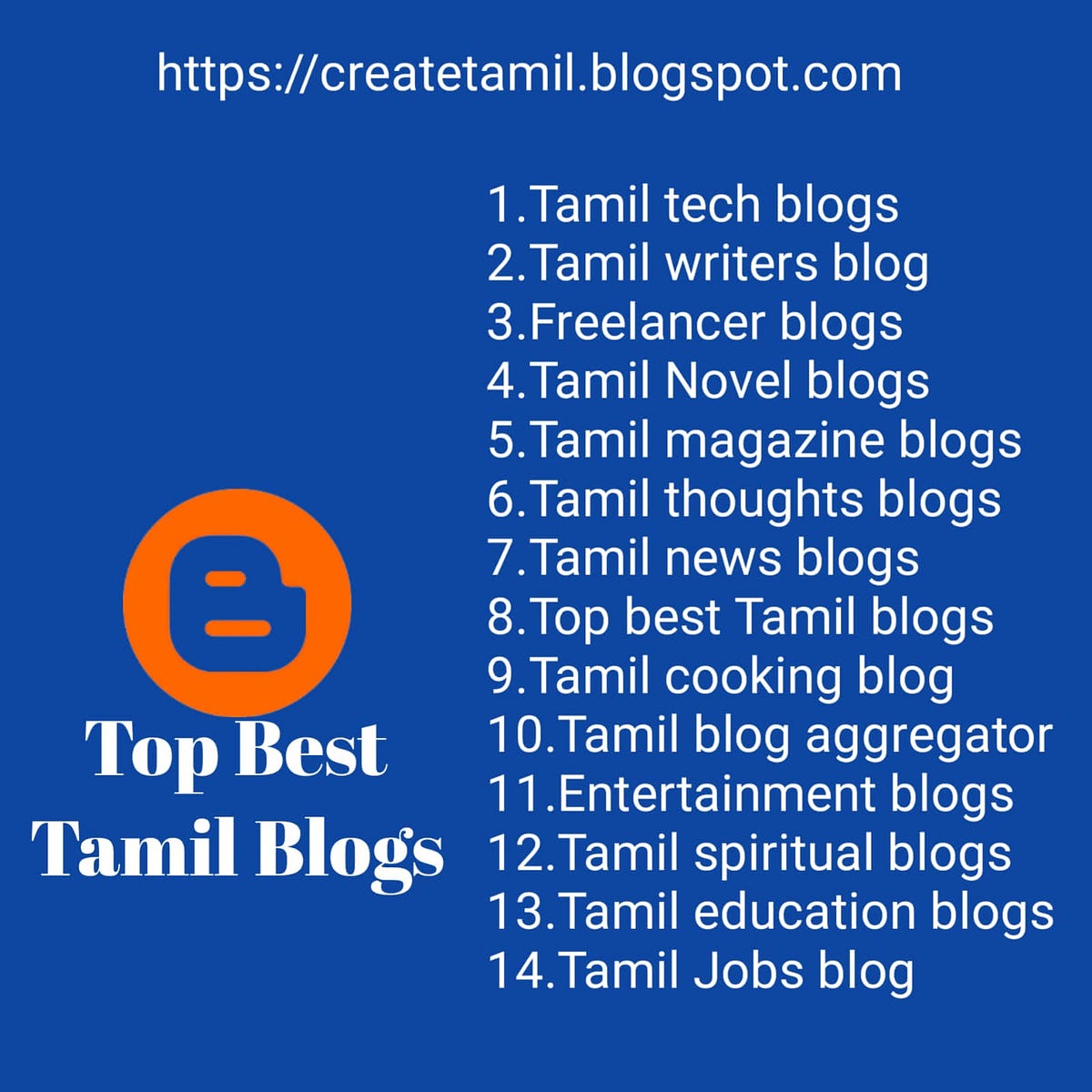 You can Find the top best 100+ Tamil blogs and websites here,various ...