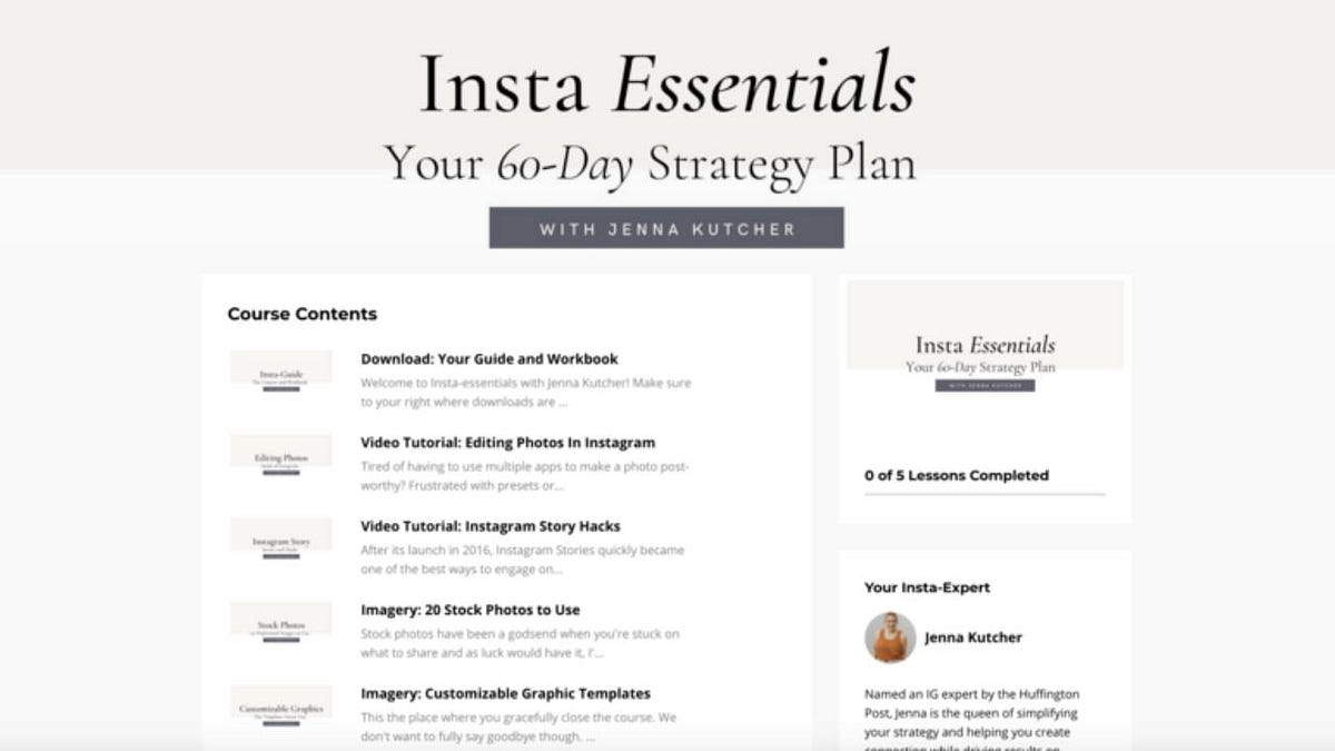 [Course24h.com] Jenna Kutcher — Insta essentials — Your 60-Day ...