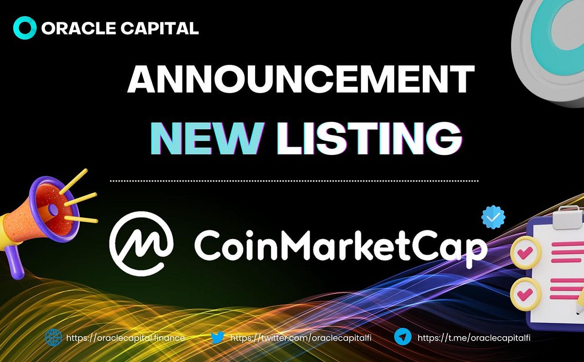 Oracle capital Listed on Coinmarketcap with over 1000 watchlist !! | by ...