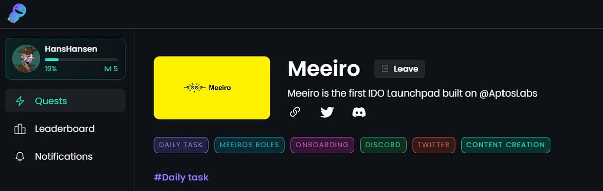 앱토스 런치패드, Meeiro 살펴보기. Meeiro는 AptosLaunch와 쌍벽을 이루는 앱토스 생태계의… | by ...