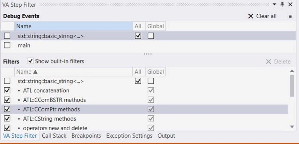 Prevent debugger from stepping into unwanted functions in Visual Studio - Blog Wholetomato - Medium