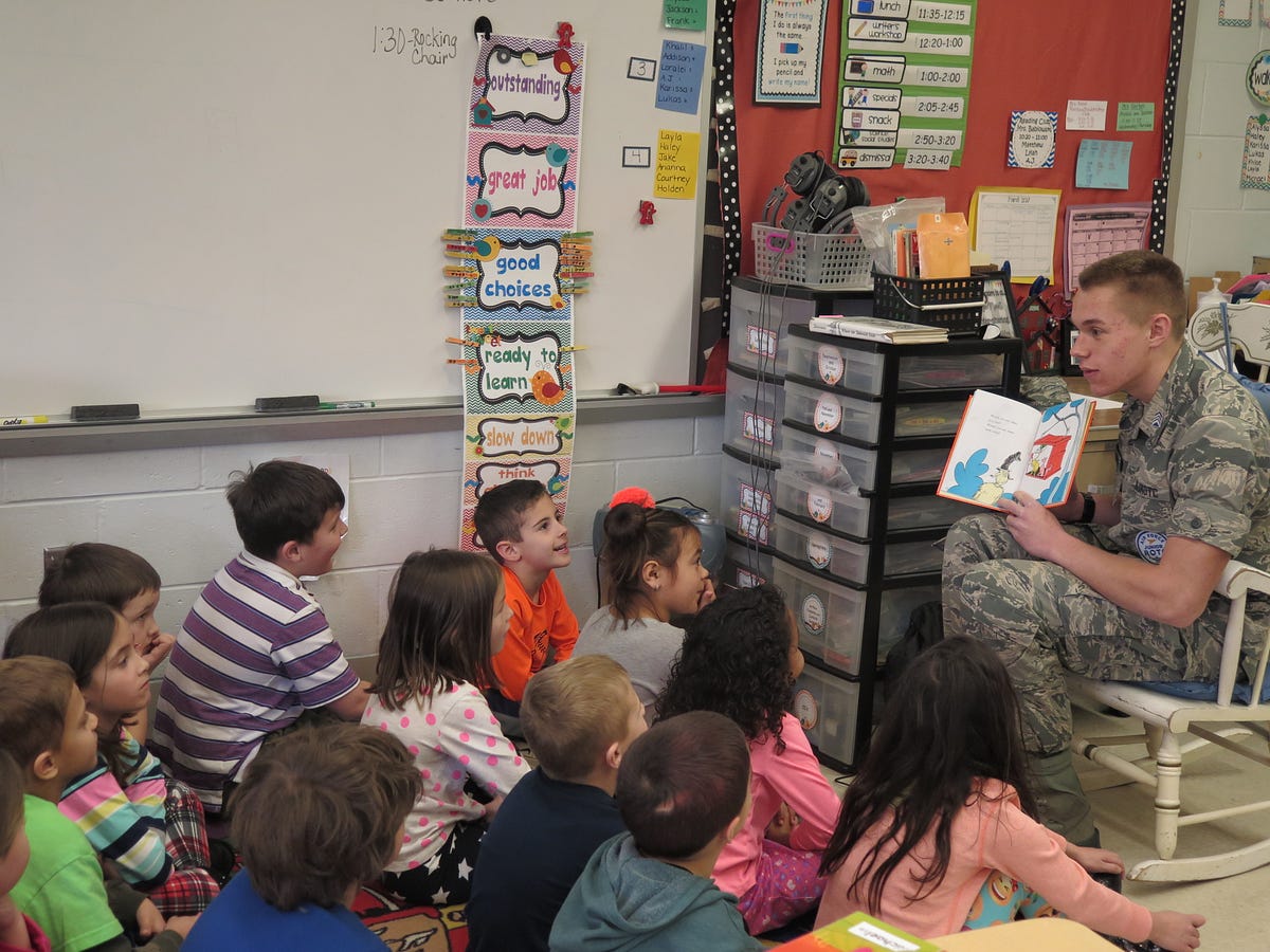 Junior ROTC members kick off Read Across America Week with Birches ...
