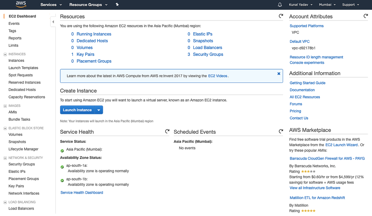 Launching an Amazon EC2 instance. Hello Everyone, in my last article… | by Kunal Yadav | Level ...