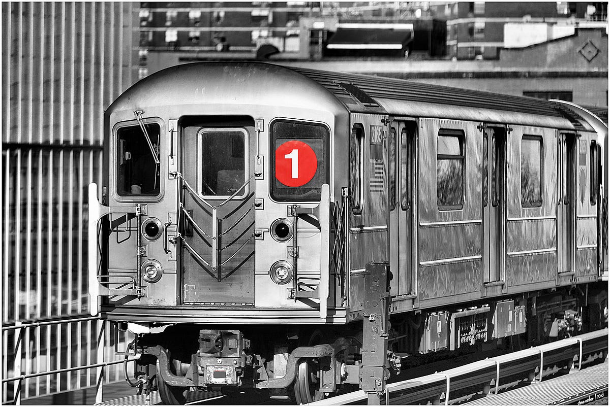 A big white “1” inside a bright red tomato…a new NYC Subway series | by ...