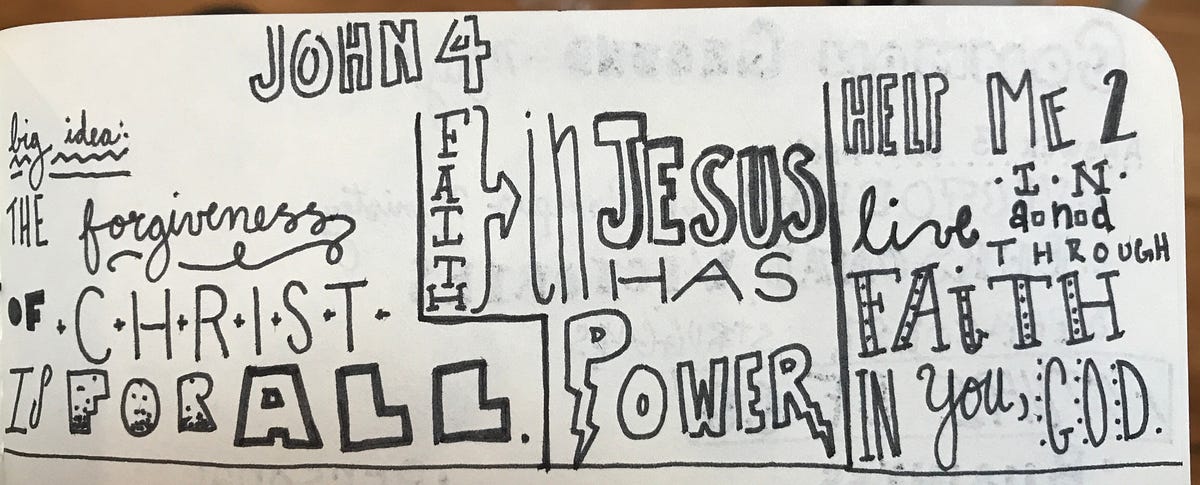 Sketchbook Devotional — John 4. Crazy, Radical Love | by Matthew Doering | Medium