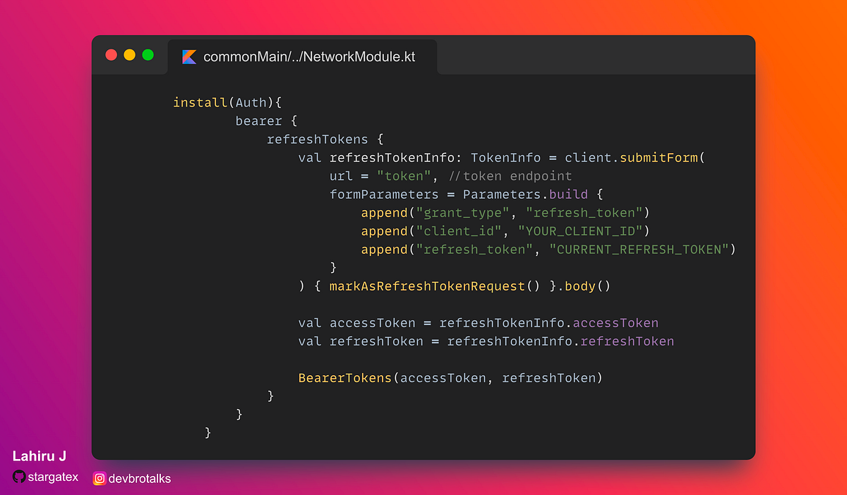 Token refresh implementation with Ktor in Kotlin Multiplatform Mobile | by Lahiru Jayawickrama ...