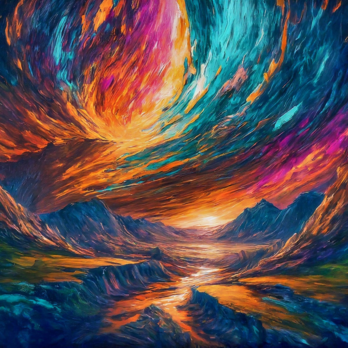 Digital Canvas Glows as the Artist Codes Dreams - Blue Insights - Medium
