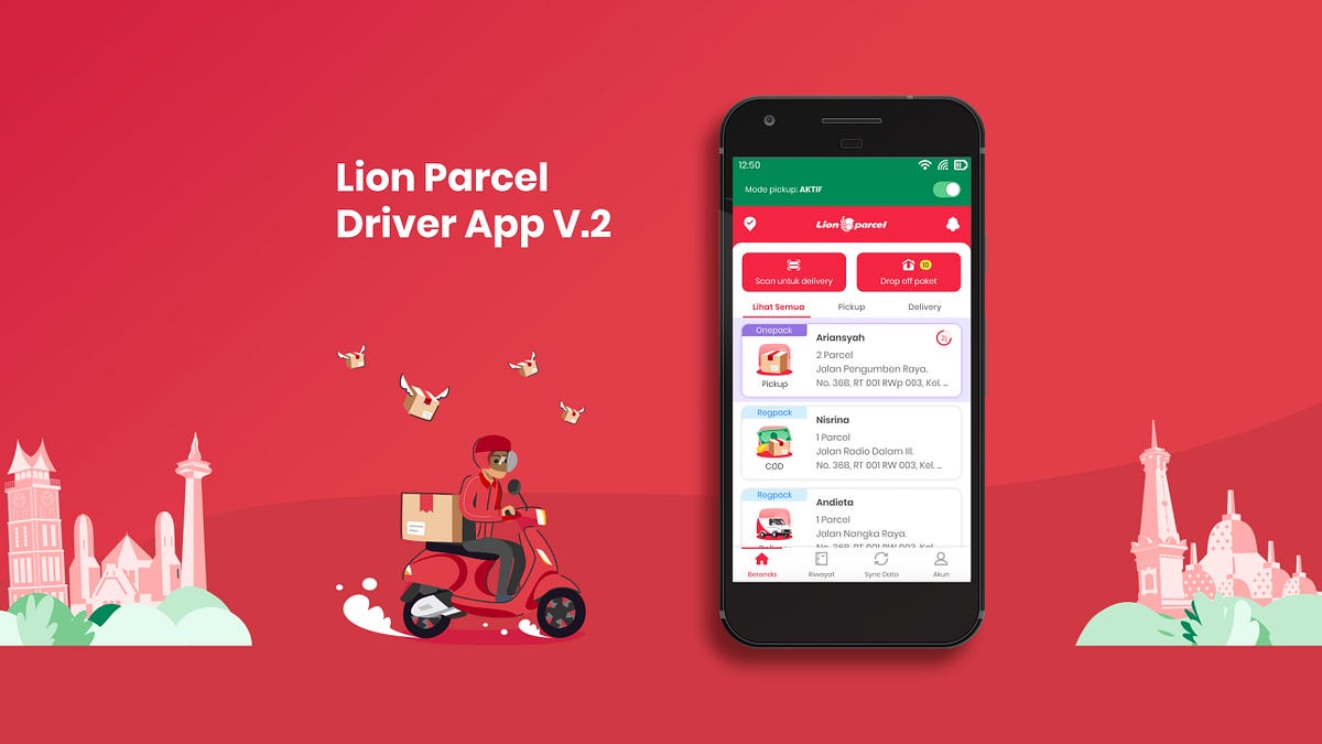 Redesign Home Page of Lion Parcel Driver App | by arif malik | lp ...