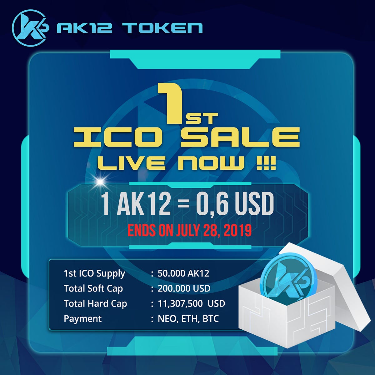 Penjualan Token AK12 fase pertama Telah Dimulai | by AK12 | Medium