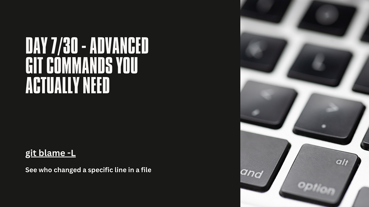 Day 7/30 — git blame -L — See who changed a specific line in a file ...
