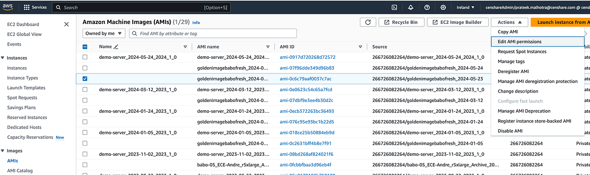 Copy an AMI from One AWS Account to Another Using the AWS | by Prateek Malhotra | Medium
