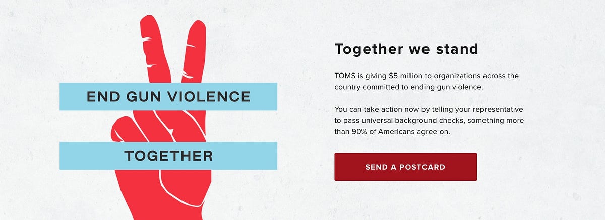 What you can do to take action!. To help end gun violence TOMS has ...