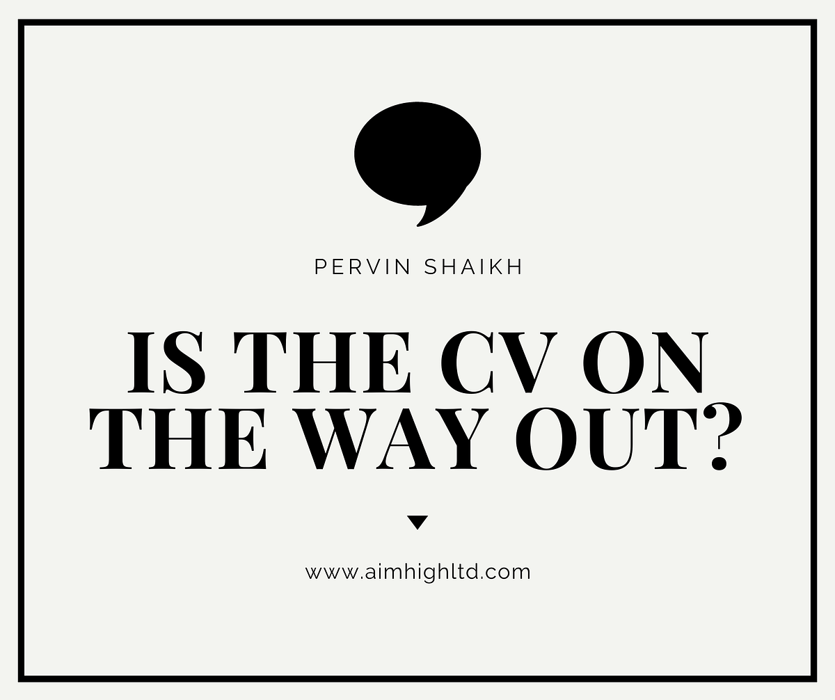 Is The CV On The Way Out Not Yet Like Much Of The Business By is-the-cv-on-the-way-out-not-yet-like-much-of-the-business-by