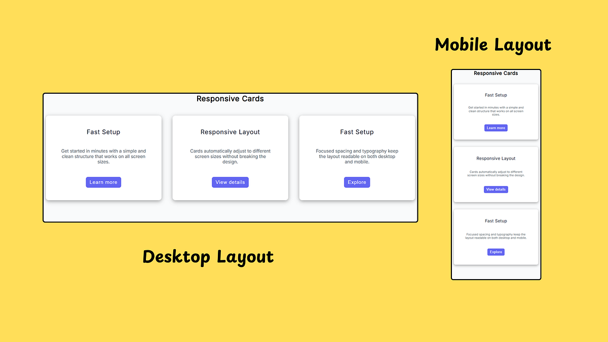 Struggling With Responsive Design? Build This Simple Card Layout | by ...