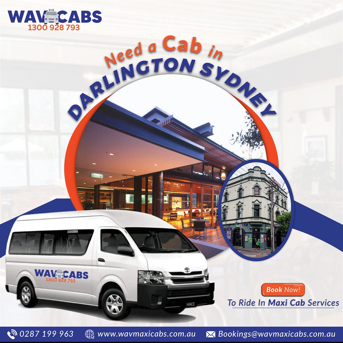 Need a Cab in Darlington Sydney - Wav Maxi Cabs - Medium