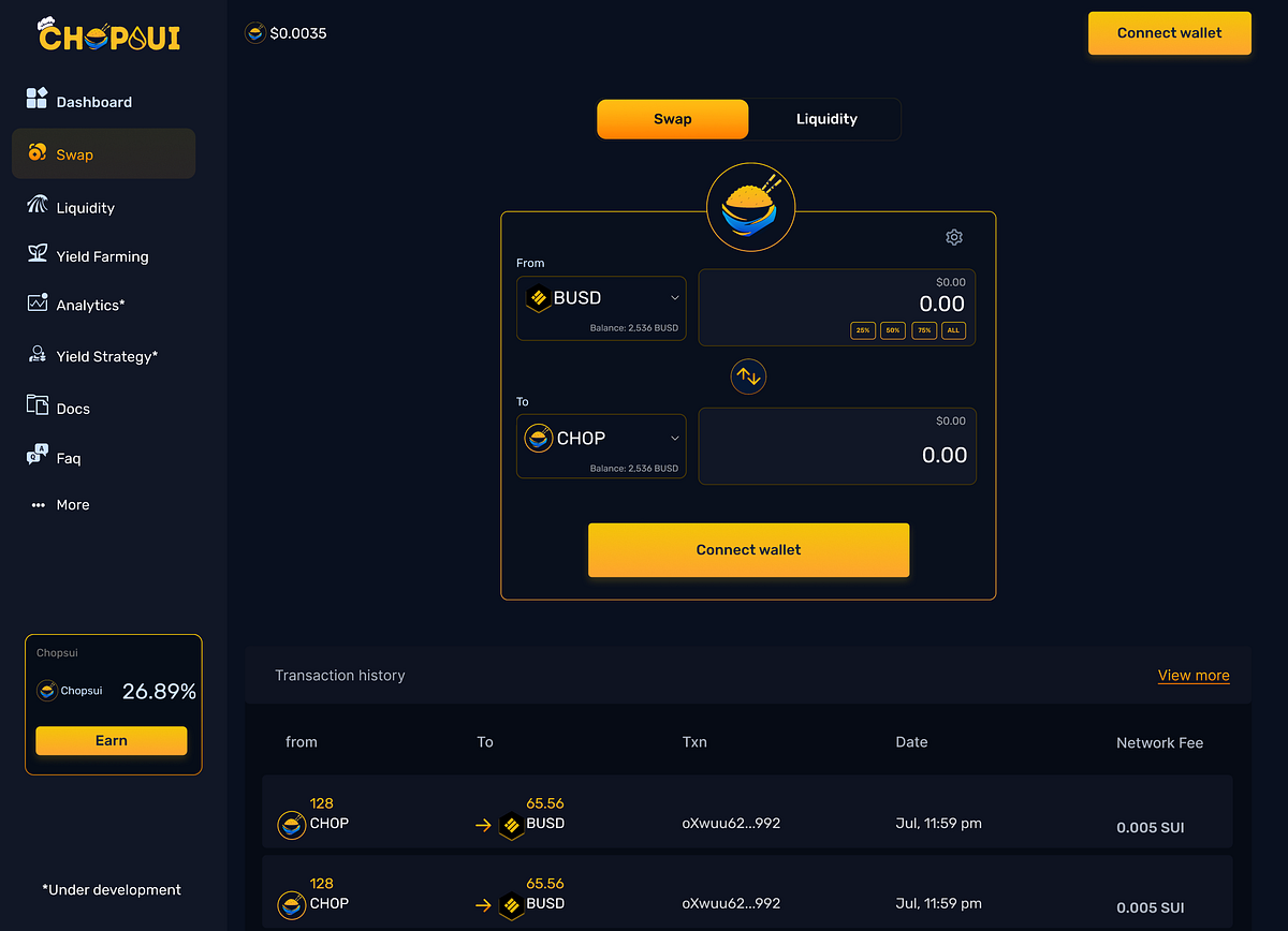 ChopSui facilitates seamless token swaps within its ecosystem, enabling ...