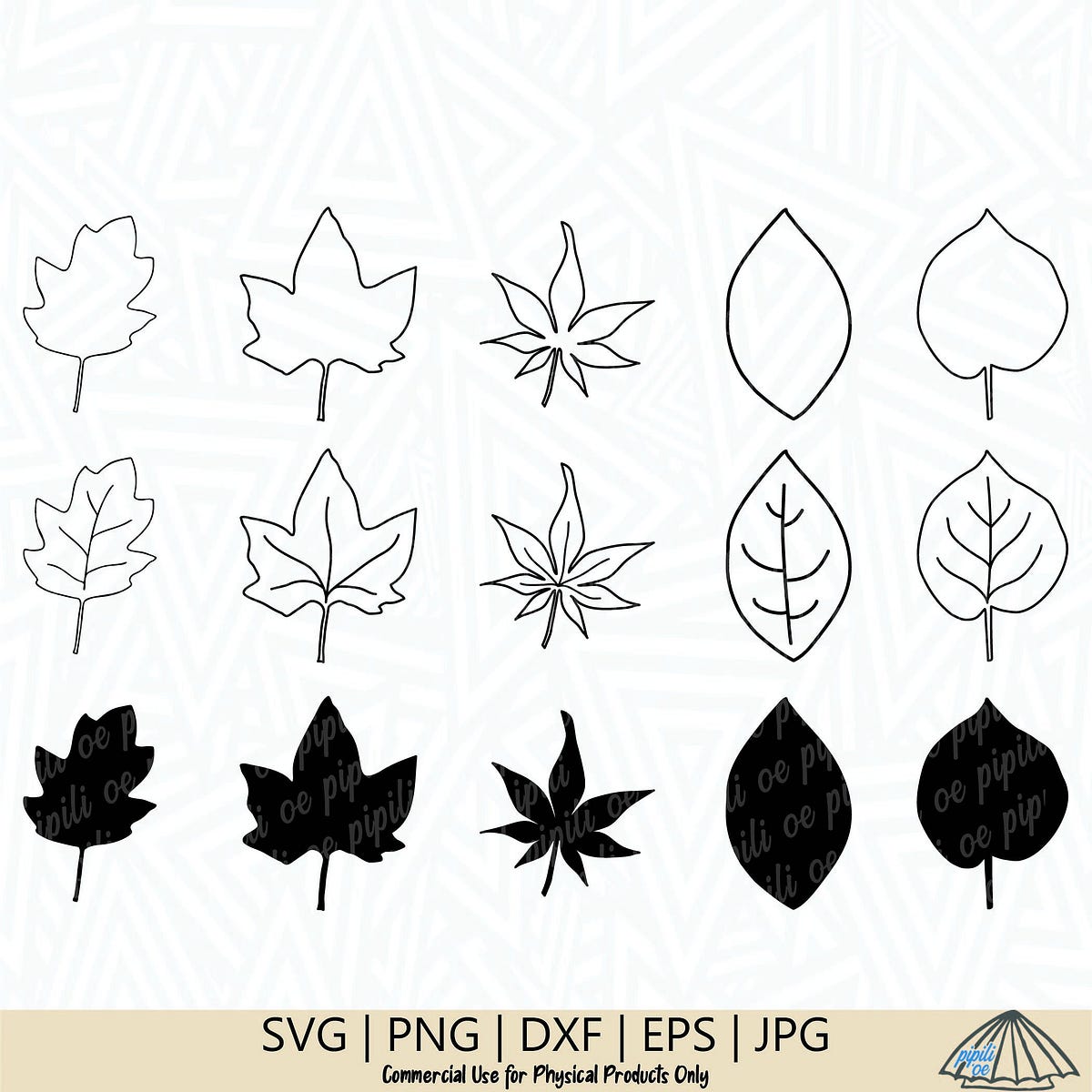 Leaves Bundle SVG — Leaves SVG — Bundle SVG — Leaves Clip Art — Leaf ...