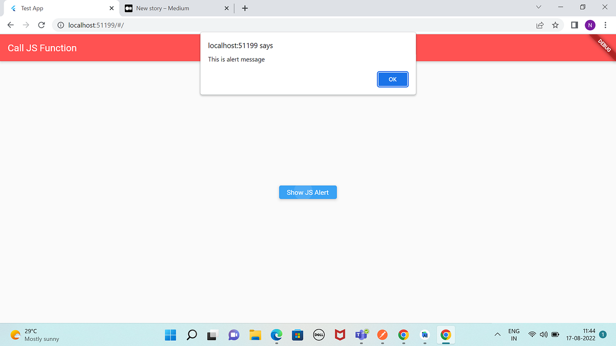 Call Custom JavaScript Code From Flutter Web - Najibvenkitta - Medium