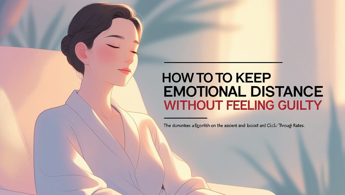 How to Keep Emotional Distance Without Feeling Guilty | by Huzaifa Awan ...
