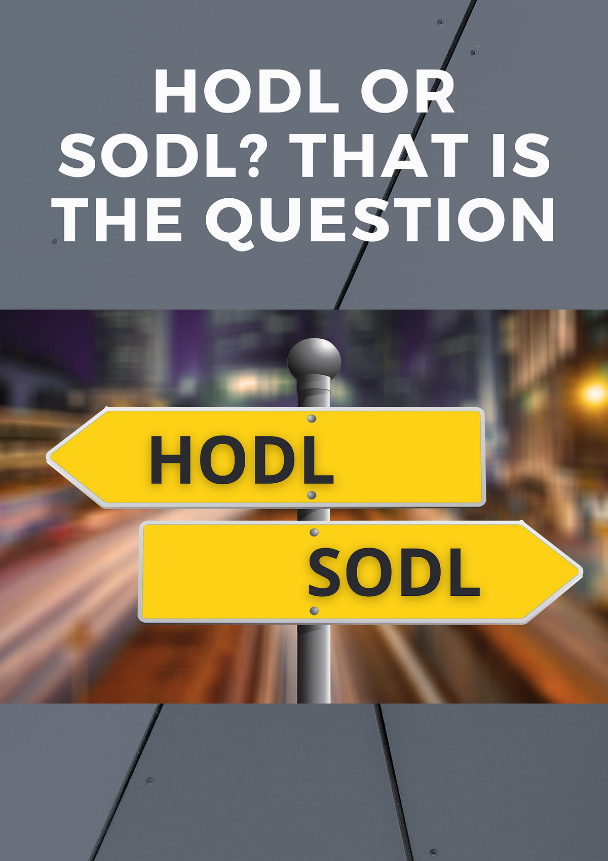HODL or SODL? That is the Question | by Patil Ounjian | Medium