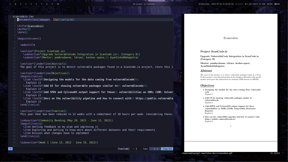 Latex with Vim. Hi, it’s been a long time since I wrote… | by Aaditya Sinha | Medium